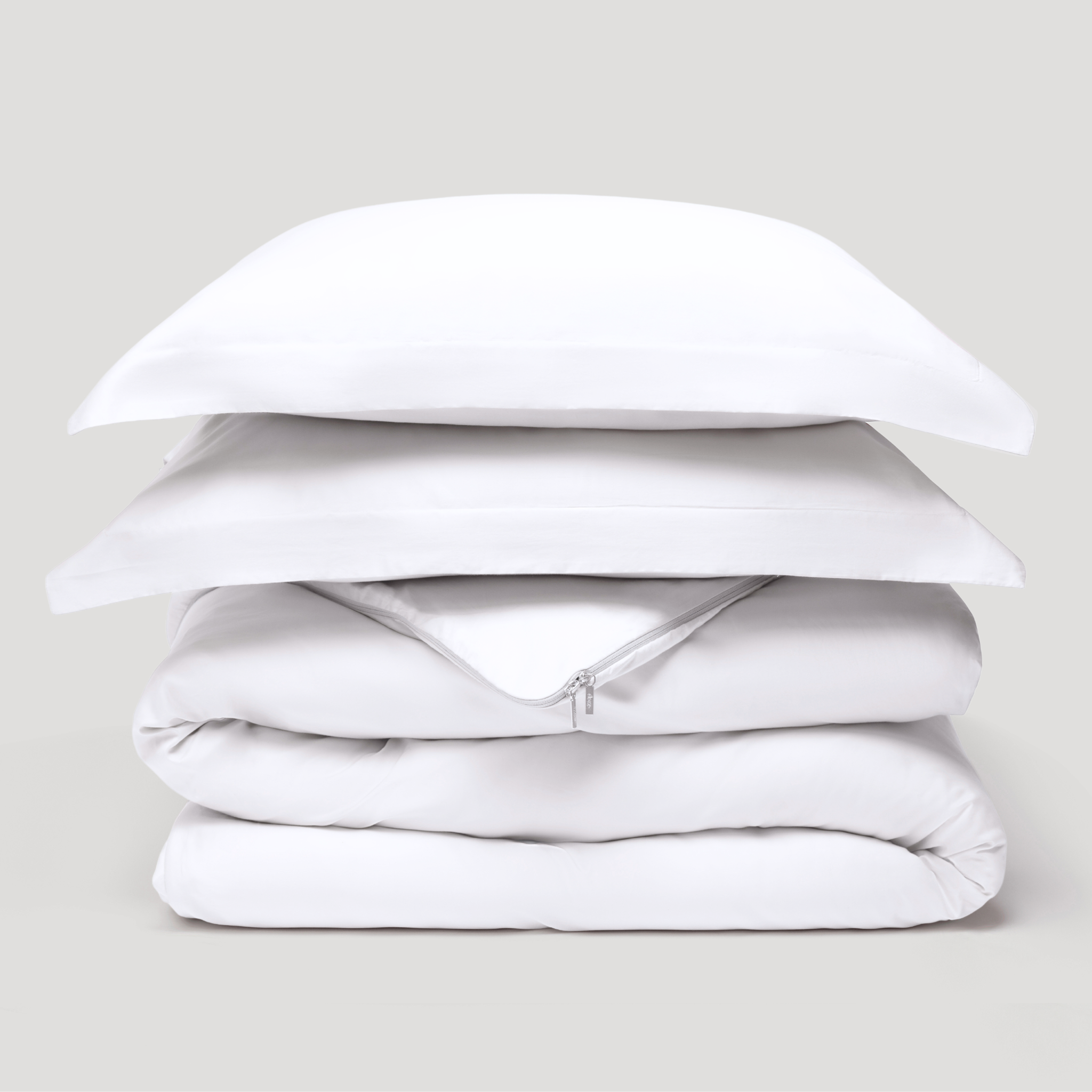 Percale Bundle - Zipper Duvet, Corner Snaps, Pillow Shams, Insert, Bag ...