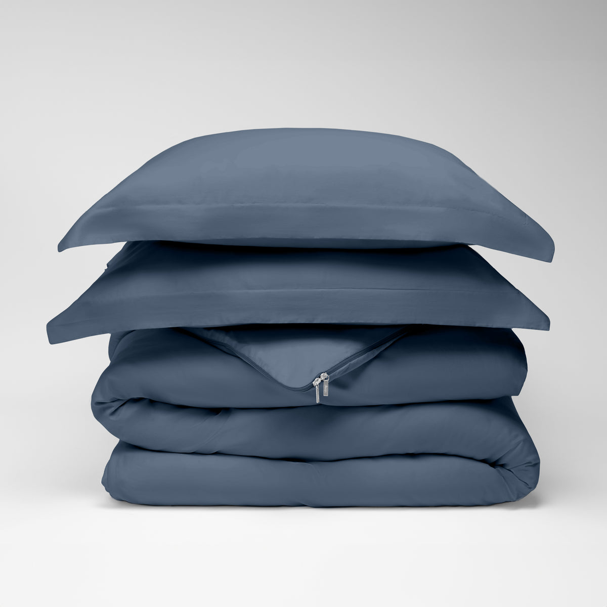 Percale Bundle - Zipper Duvet, Corner Snaps, Pillow Shams, Insert, Bag ...